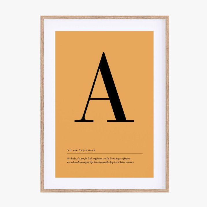 Personalisierbares Poster Buchstaben Poster | Cottonbird