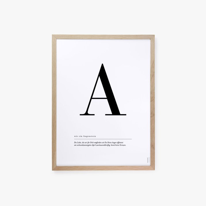 Personalisierbares Poster Buchstaben Poster | Cottonbird