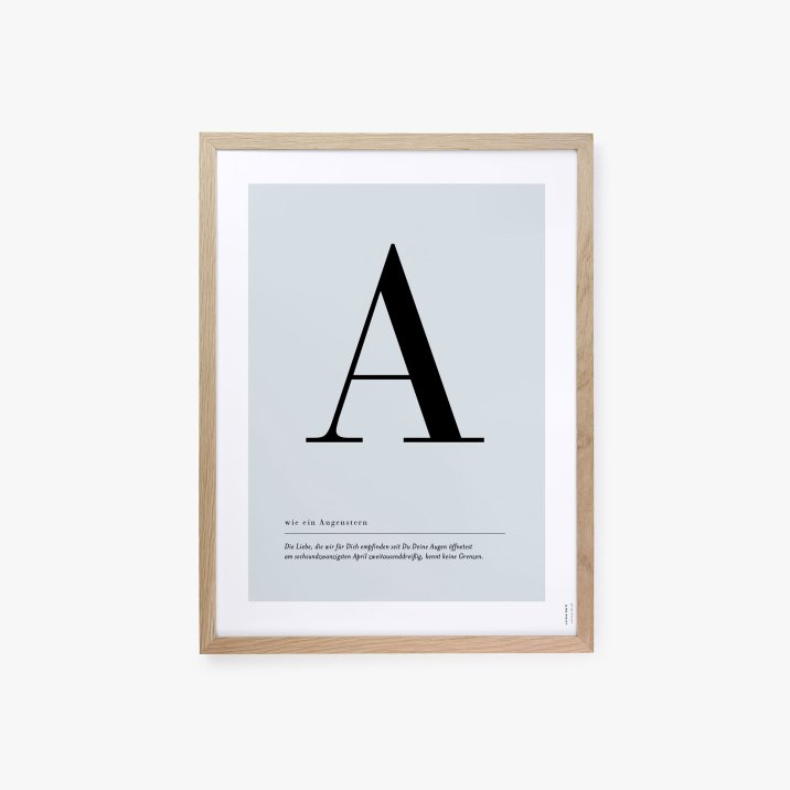 Personalisierbares Poster Buchstaben Poster | Cottonbird